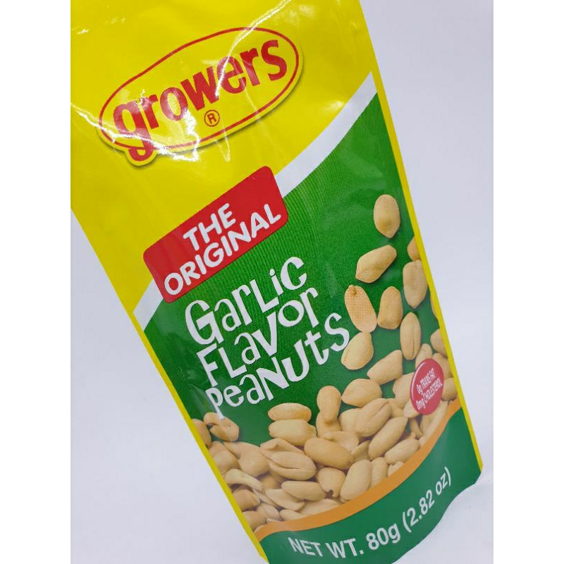 Growers Peanuts garlic flavor 80g (2.82 oz) Philippines snacks | Shopee ...