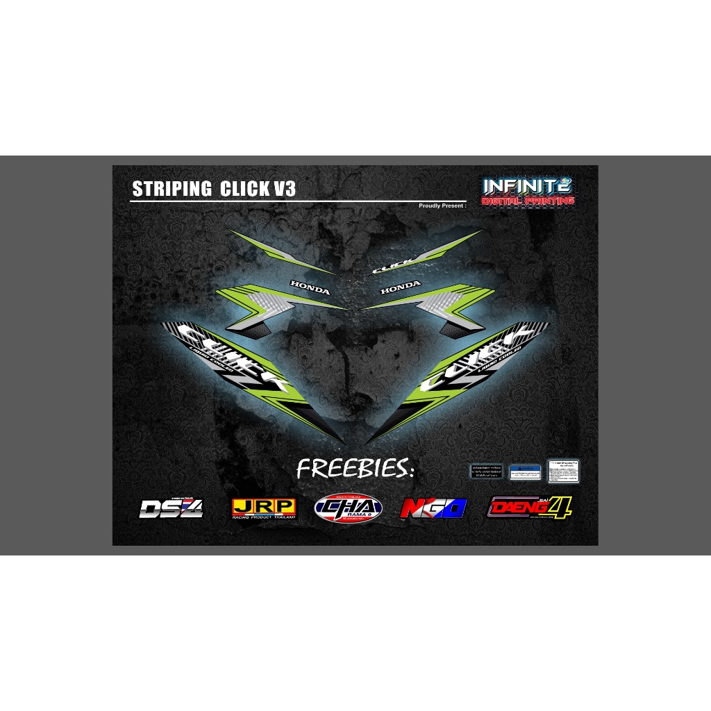Honda Click v3 Stock decals with freebies 2024 ver.8 | Shopee Philippines
