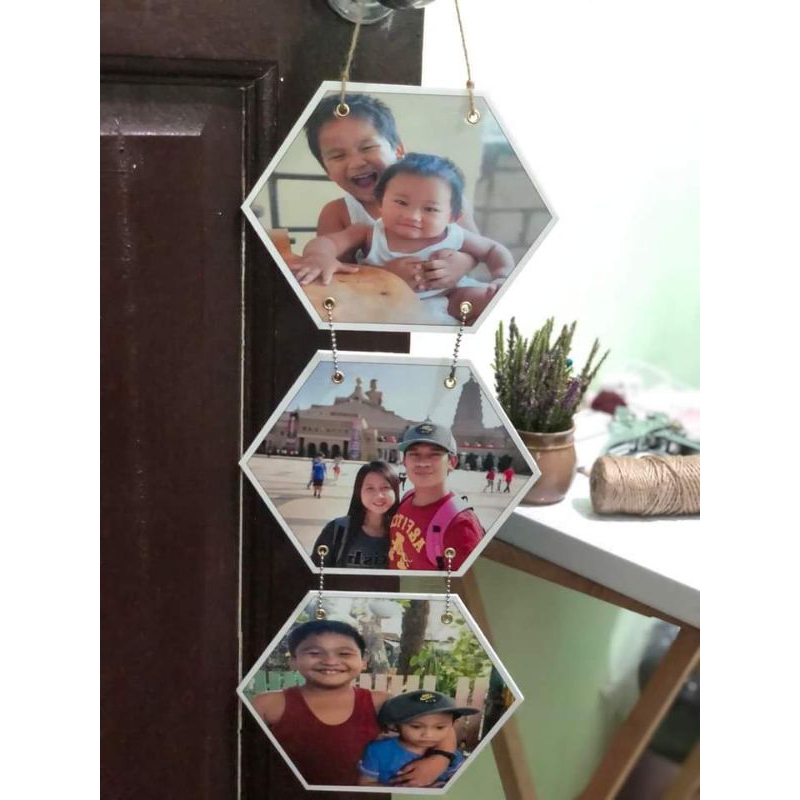 Hanging Sintra board display hexagon design 3 pcs | Shopee Philippines