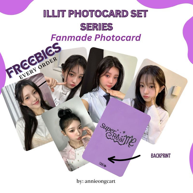 ILLIT PHOTOCARD SET WITH FREEBIES (FANMADE CARDS) | Shopee Philippines