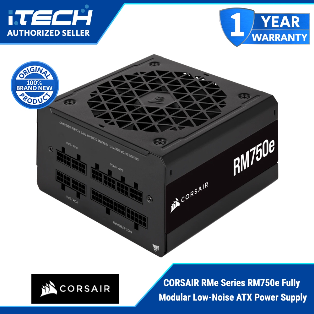 Corsair RMe Series RM750e 80 PLUS Gold efficiency Fully Modular Low ...