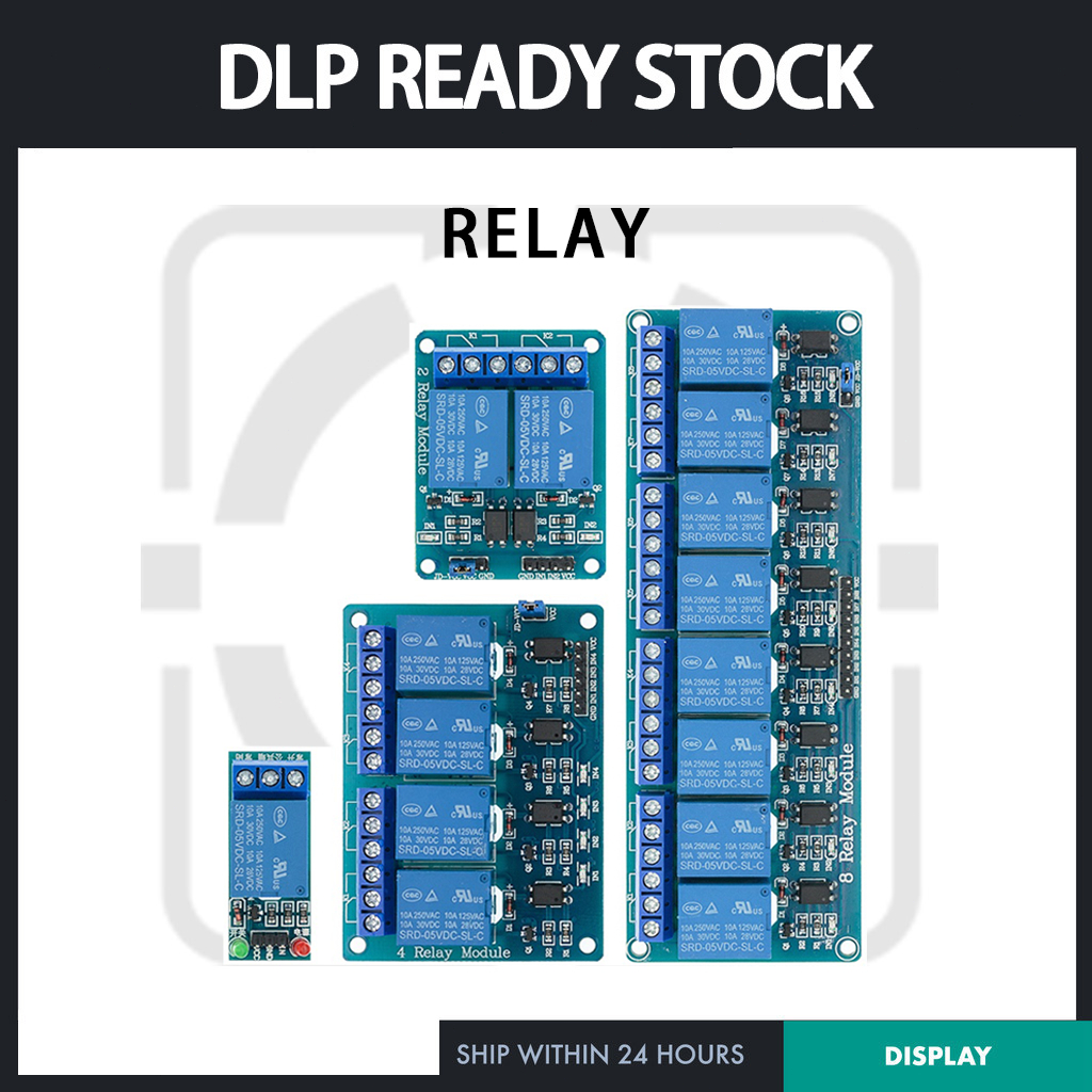 1 2 4 8 Channel 5V 10A Relay Module with Optocoupler 4.9 7.4K Ratings ...