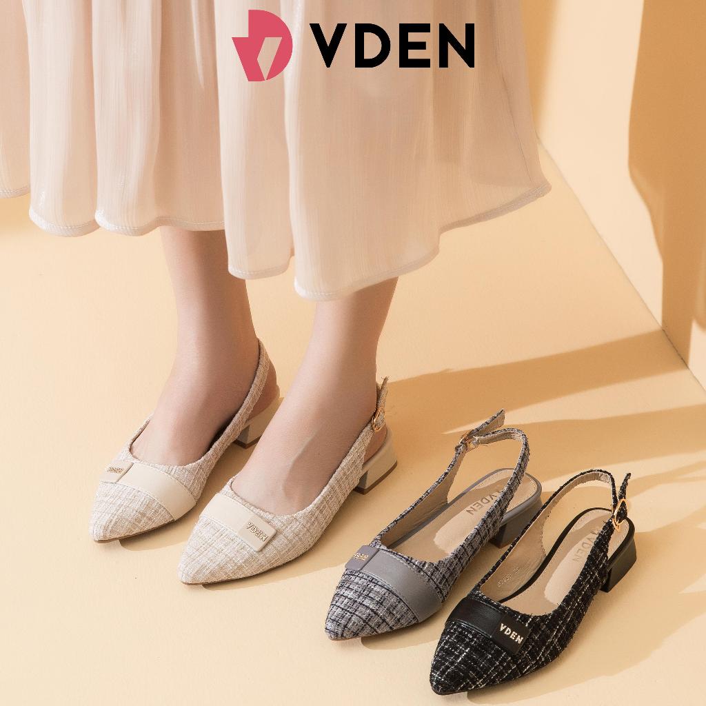 VDEN Slingback Flat Round toe Low Heel Sandals 1.1INCH/2.8CM (NEED ADD ...