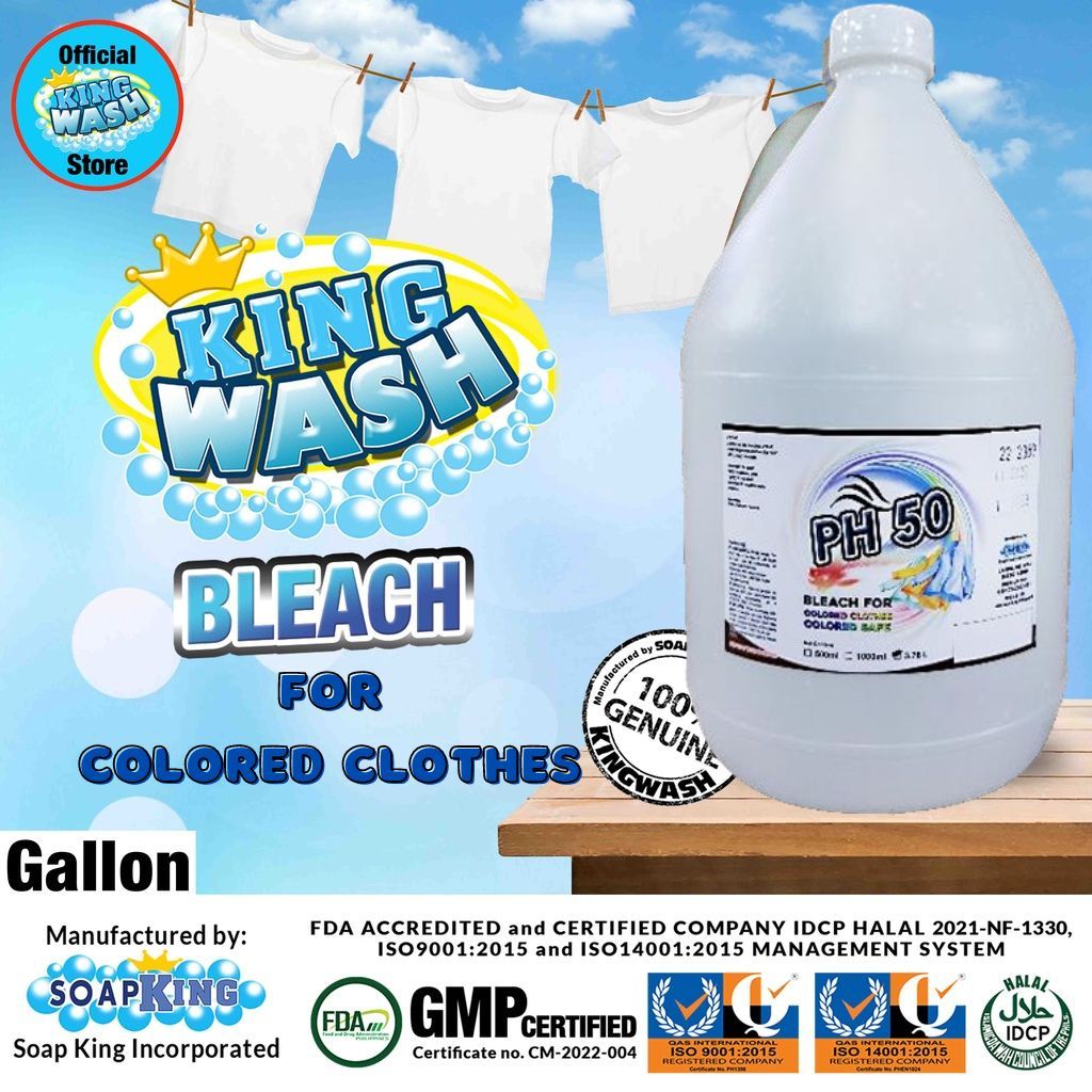BLEACH FOR COLORED CLOTHES COLOR SAFE BLEACH PH50 1GALLON | Shopee ...