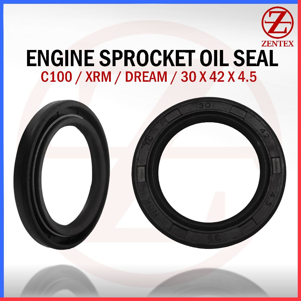 ENGINE SPROCKET OIL SEAL C100 / XRM / DREAM 30 x 42 x 4.5 (91201-GB4 ...