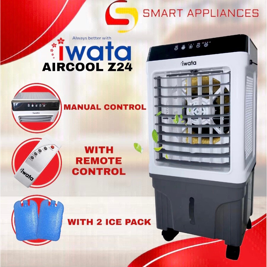 Iwata Aircool Z24 Evaporative Air Cooler 20Liters with Remote Control ...