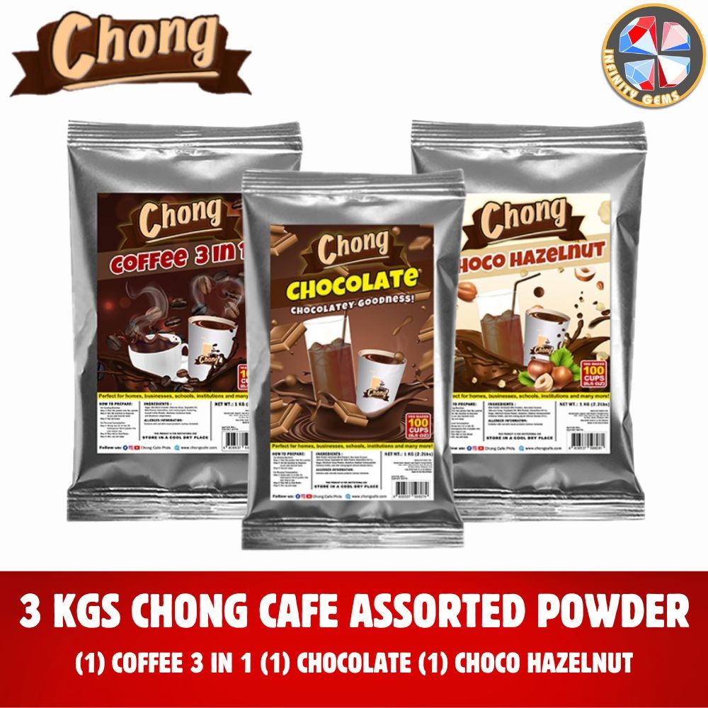 3 KGS CHONG CAFE ASSORTED PREMIXED POWDER (3IN1-CHOCO-CH) | Shopee ...