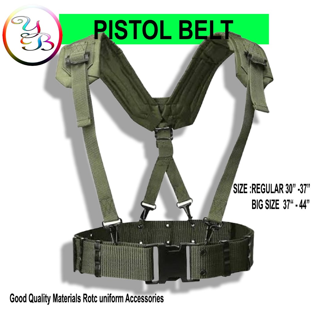 Pistol belt set with suspender adjsutable rotc belt for students ...