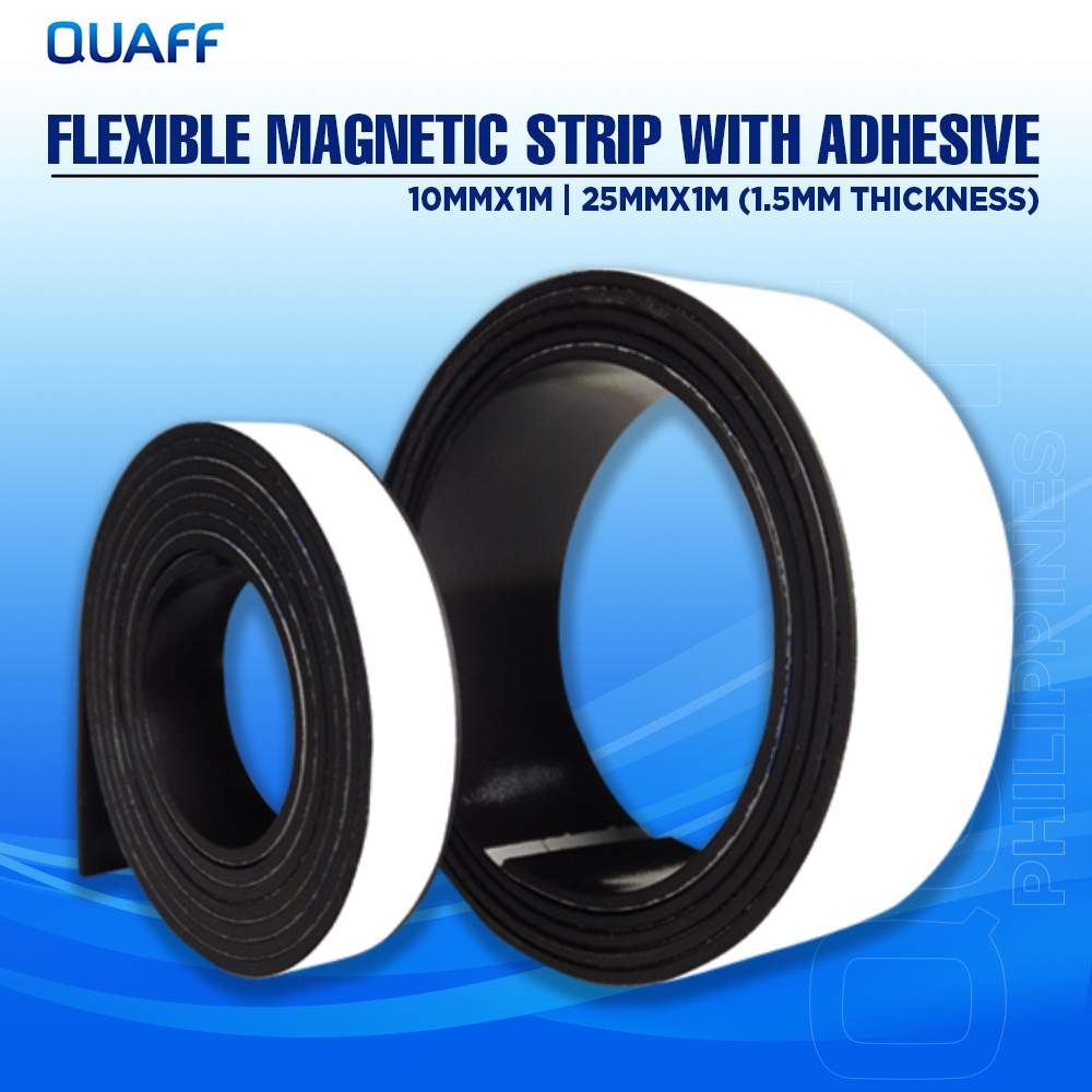 Quaff Flexible Magnetic Strip Black 1Meter per Roll 1.5mm Thick Ferrite ...