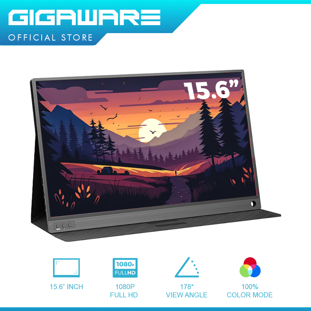 Gigaware Portable Display Monitor IPS15.6 inch V2 1080P Laptop Extended ...