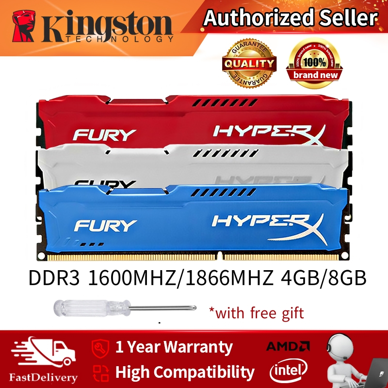 【24h Ship】HyperX FURY DDR3 RAM 4GB 8GB 1866MHz 1600MHz Desktop Memory 240 Pins DIMM 1.5V ...