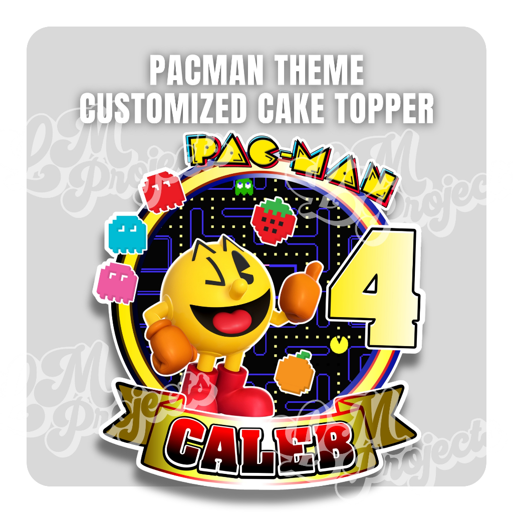 Pacman Themed 3D Layer Cake and Cup Cake Toppers | Shopee Philippines