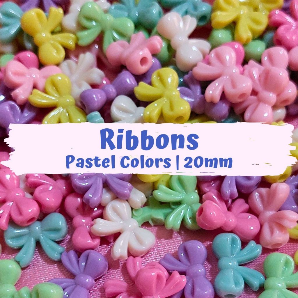 Assorted Beads | Ribbons | Pastel Colors | 20mm | Shopee Philippines