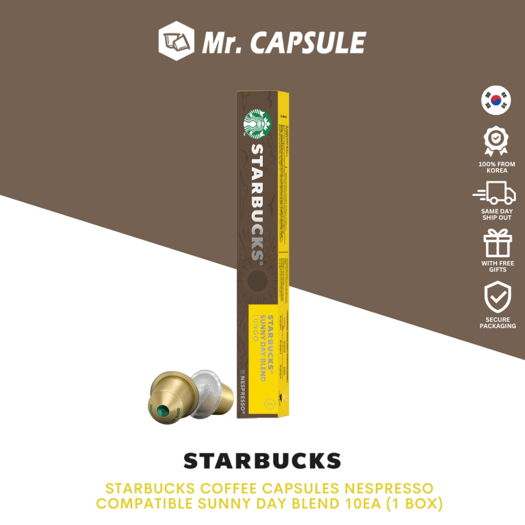 Starbucks Sunny Day Blend Capsules Coffee Nespresso Compatible x 10EA (1Box) | Shopee Philippines