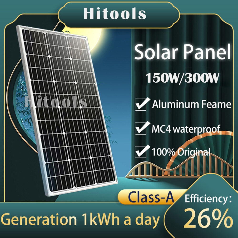 Solar Panel Original 150/300W 18V PV Solar Module Solar Panel Cell Panel Generator Set | Shopee ...