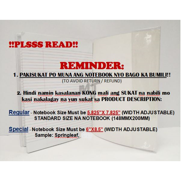 10 PCS. Adventurer Adjustable Notebook Jacket Plastic Cover (2 SIZES ...