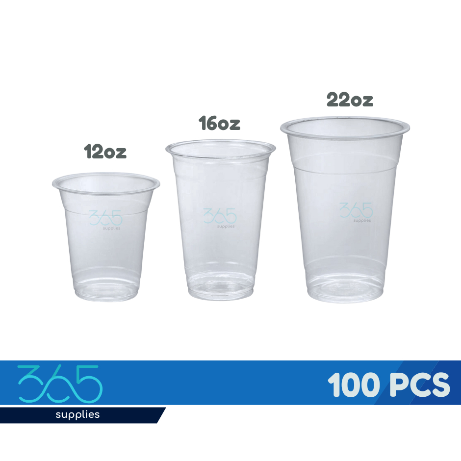 [100pcs] Plastic PP CUP / Y CUP 95mm 12oz, 16oz, 22oz for Milktea Cup ...