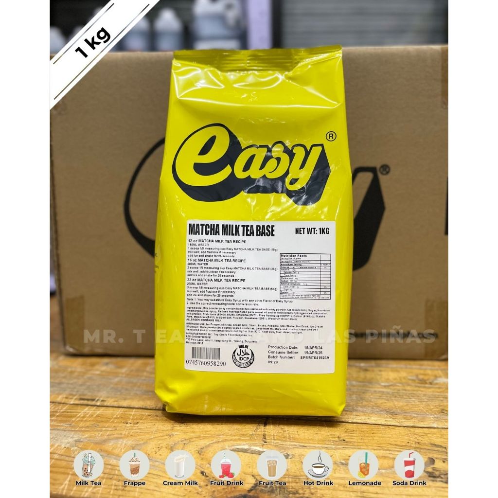 Easy brand Matcha Powder 1 kg- for milktea, frappe, hot drink | Shopee ...