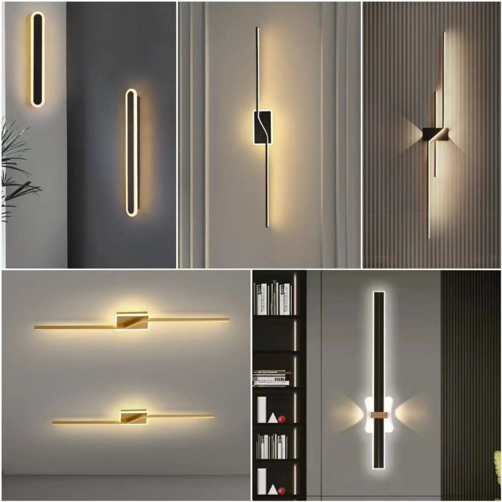 Grille Wall Light Nordic Tri Color Wall Lamp Living Room Corridor Light ...