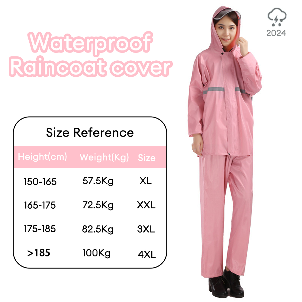 TOSEEK Waterproof Motorcycle Terno Raincoat With Reflector Rainsuit ...