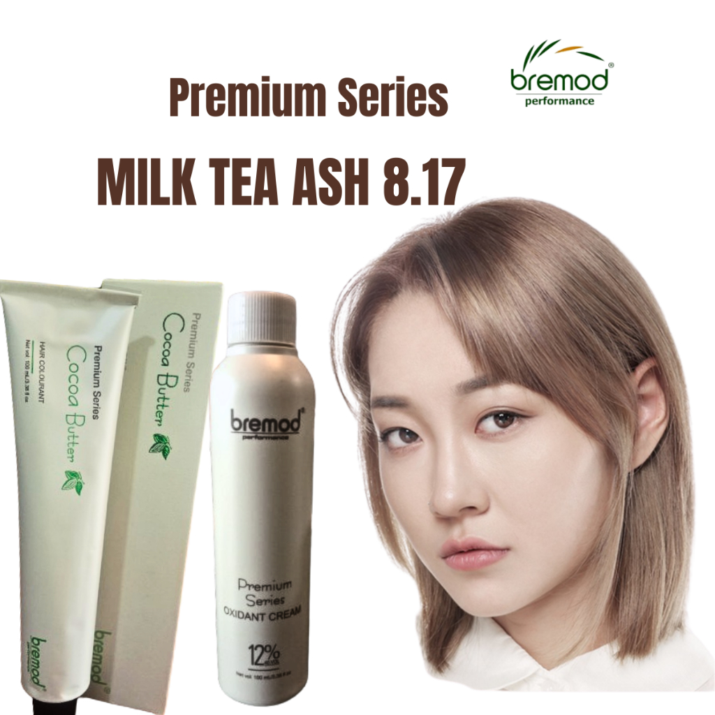 BREMOD PREMIUM 8.17 milk tea ash hair colorant, 100mL/ 1 pc only ...