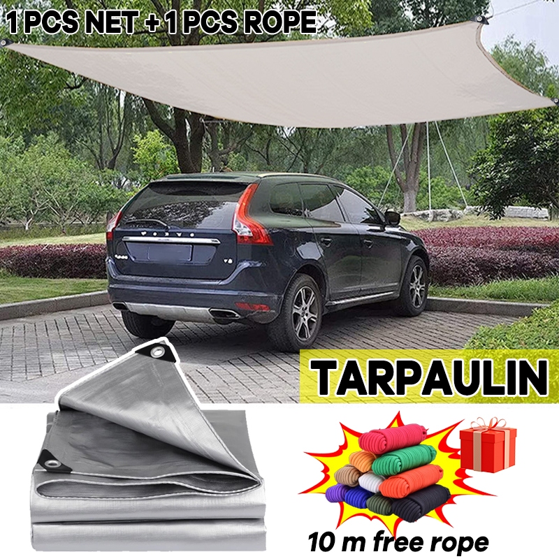 Lona Trapal Tarpaulin 16*25ft Sun Shade Net Waterproof Makapal Shading ...