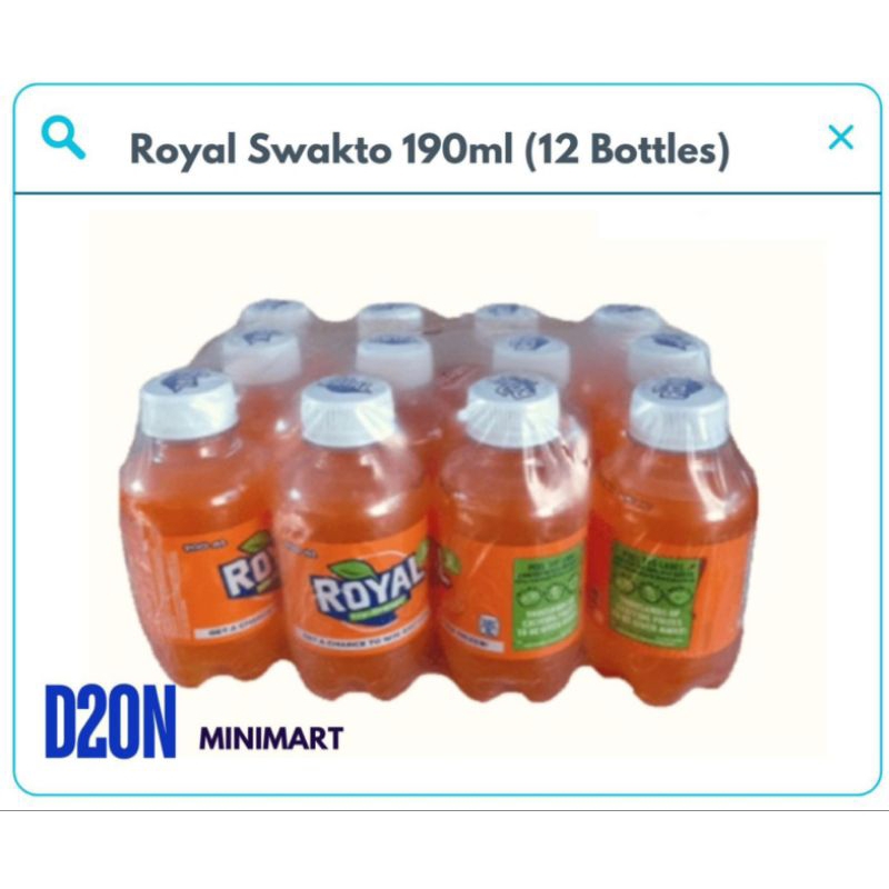 COCA-COLA ROYAL Tru-Orange Swakto 190 ml x 12 bottles | Shopee Philippines