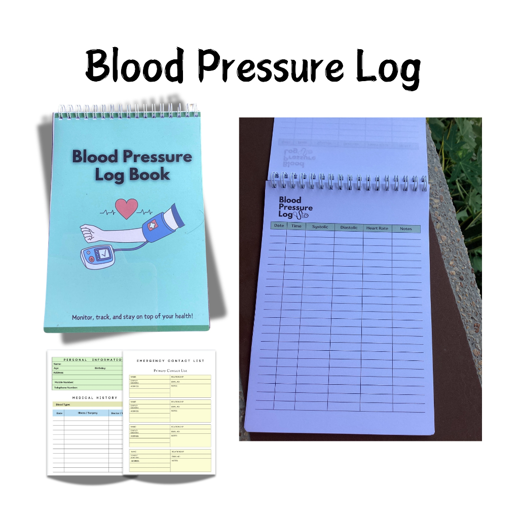 Health Track Blood Pressure Log Book: A4 & A5 Sizes for Easy Monitoring ...