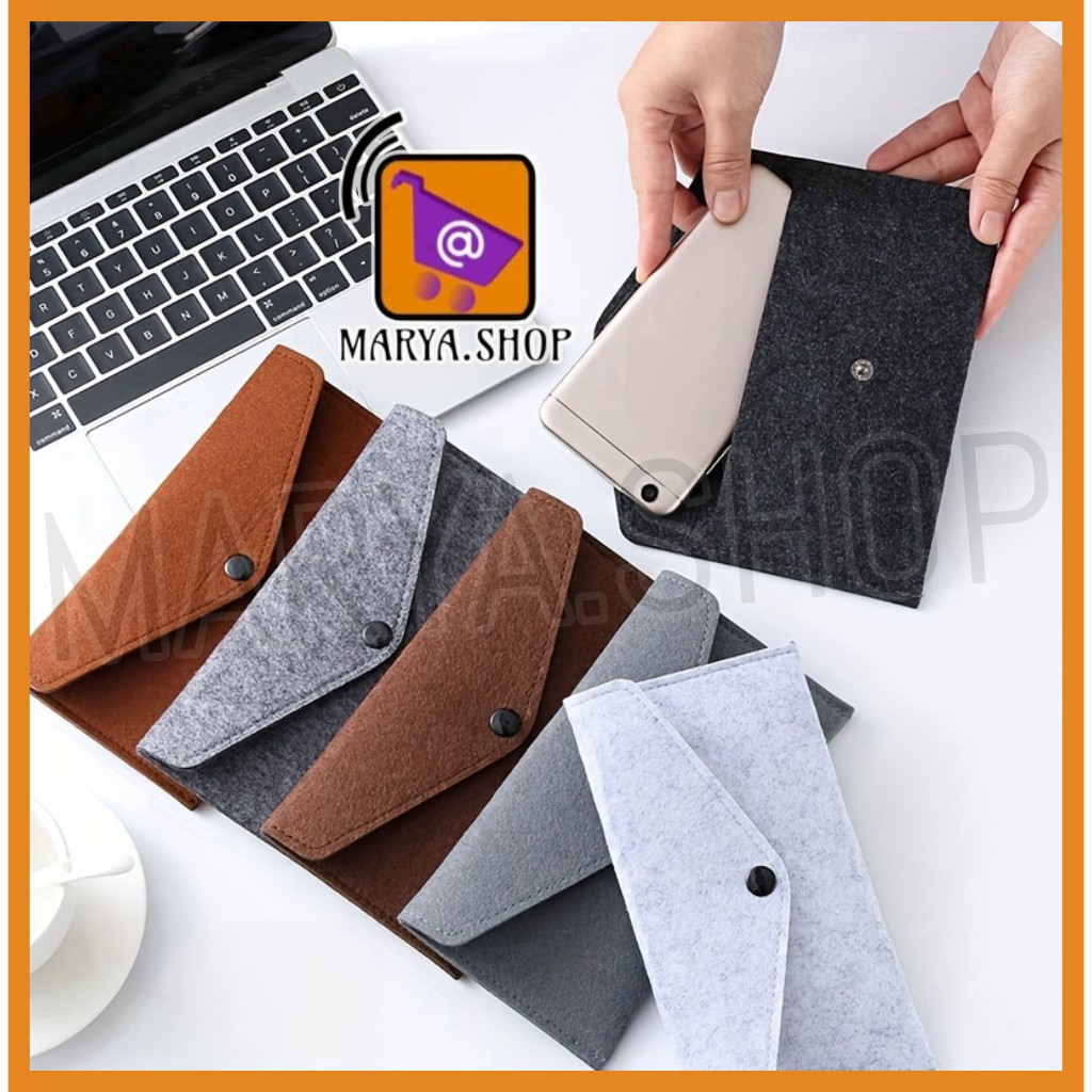 MARYA.SHOP 1pc Felt Mobile Phone Bag Multifunctional Fashion Felt Bag ...