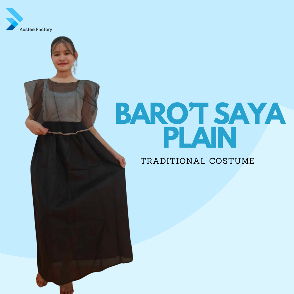 Austee Baro at Saya Kasuotang Pang Pilipino Traditional Costume Plain ...