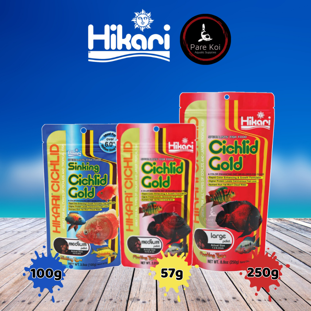 Hikari Sinking Cichlid Gold Fish Food 100g | Cichlid Gold 57g 250g ...