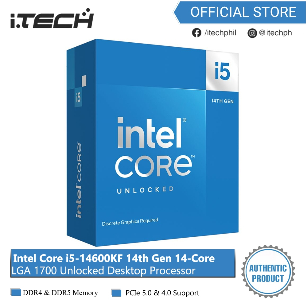 Intel Core i5-14600KF 14th Gen 14-Core LGA 1700 24MB Cache Unlocked Desktop Processor | Shopee ...