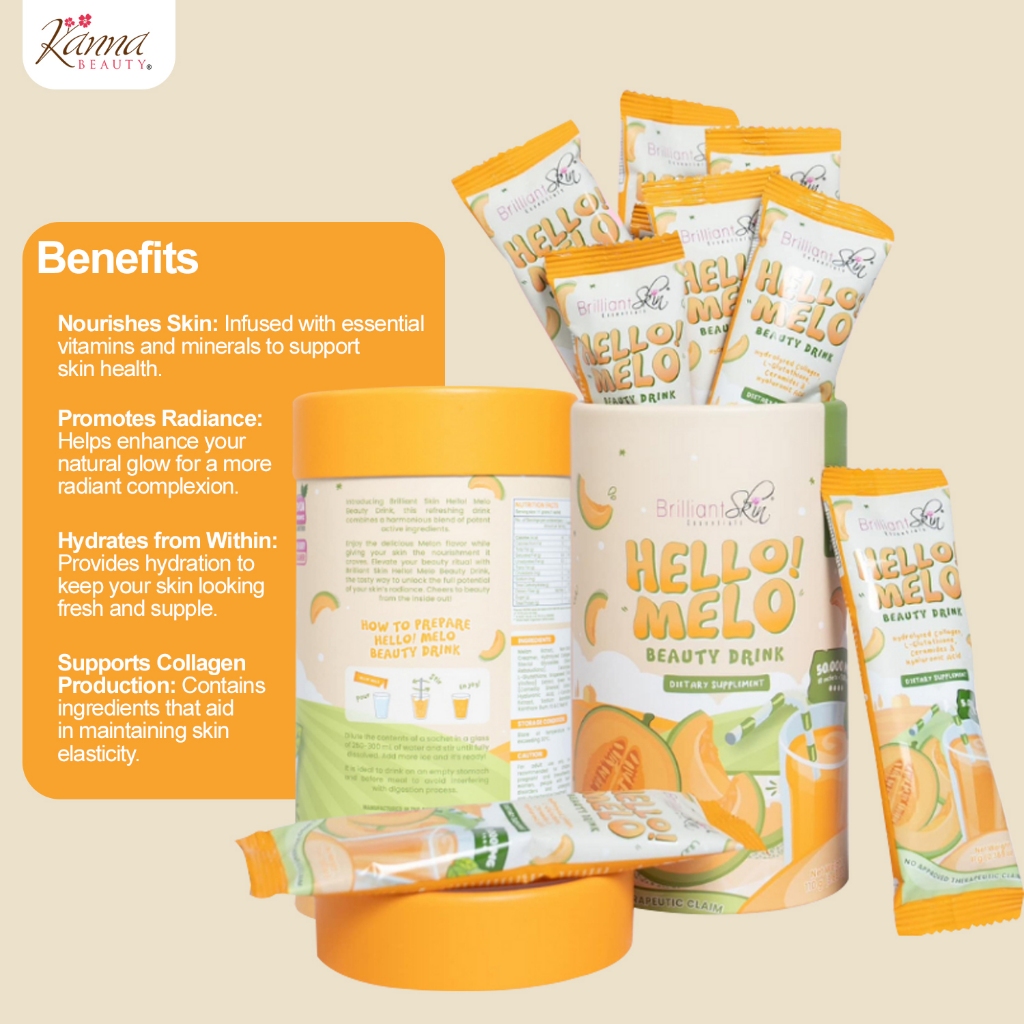 Brilliant Skin Hello Melo Beauty Drink 10 Sachets | Shopee Philippines