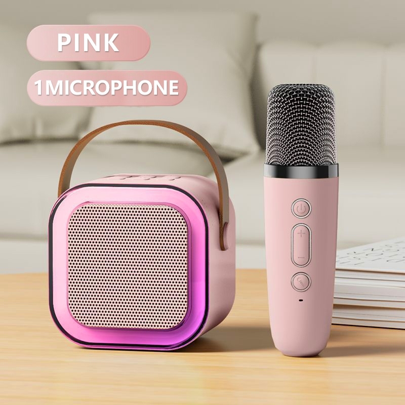 Mini Karaoke Wireless Audio Speaker Bluetooth Microphone Portable Home KTV Dual Microphone k12 ...