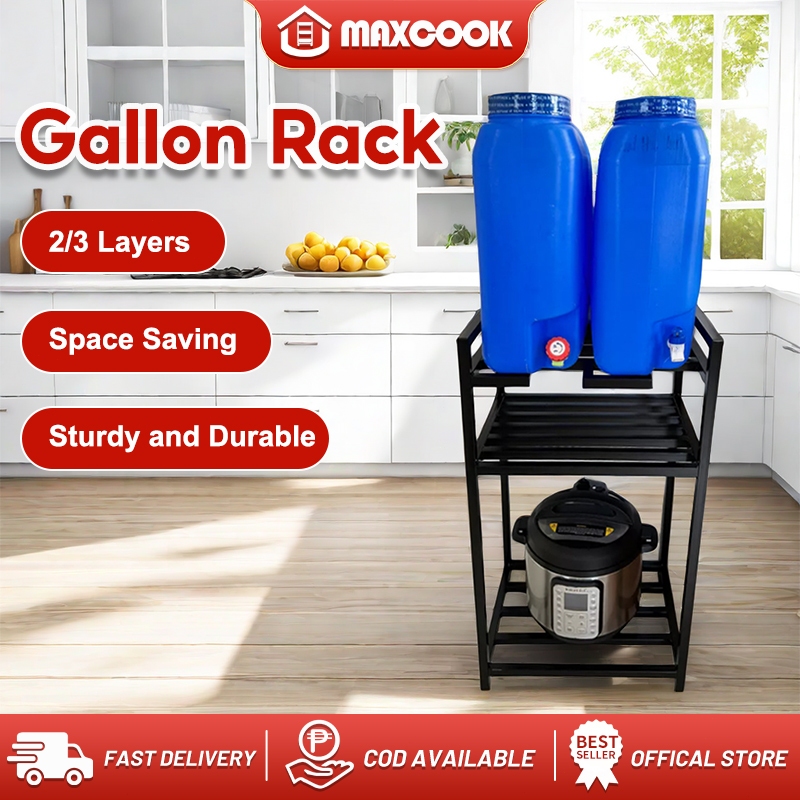 MAXCOOK 2/3 Layers Water Gallon Rack Water Tank Bracket Water Container ...