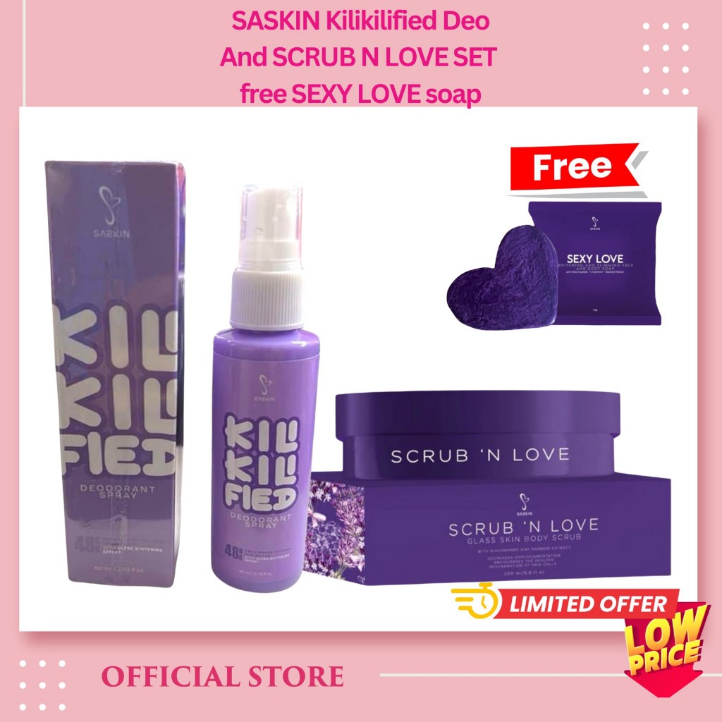 SASKIN KILIKILIFIED 60ml AND SCRUB N LOVE 200gram SET free sexy love ...