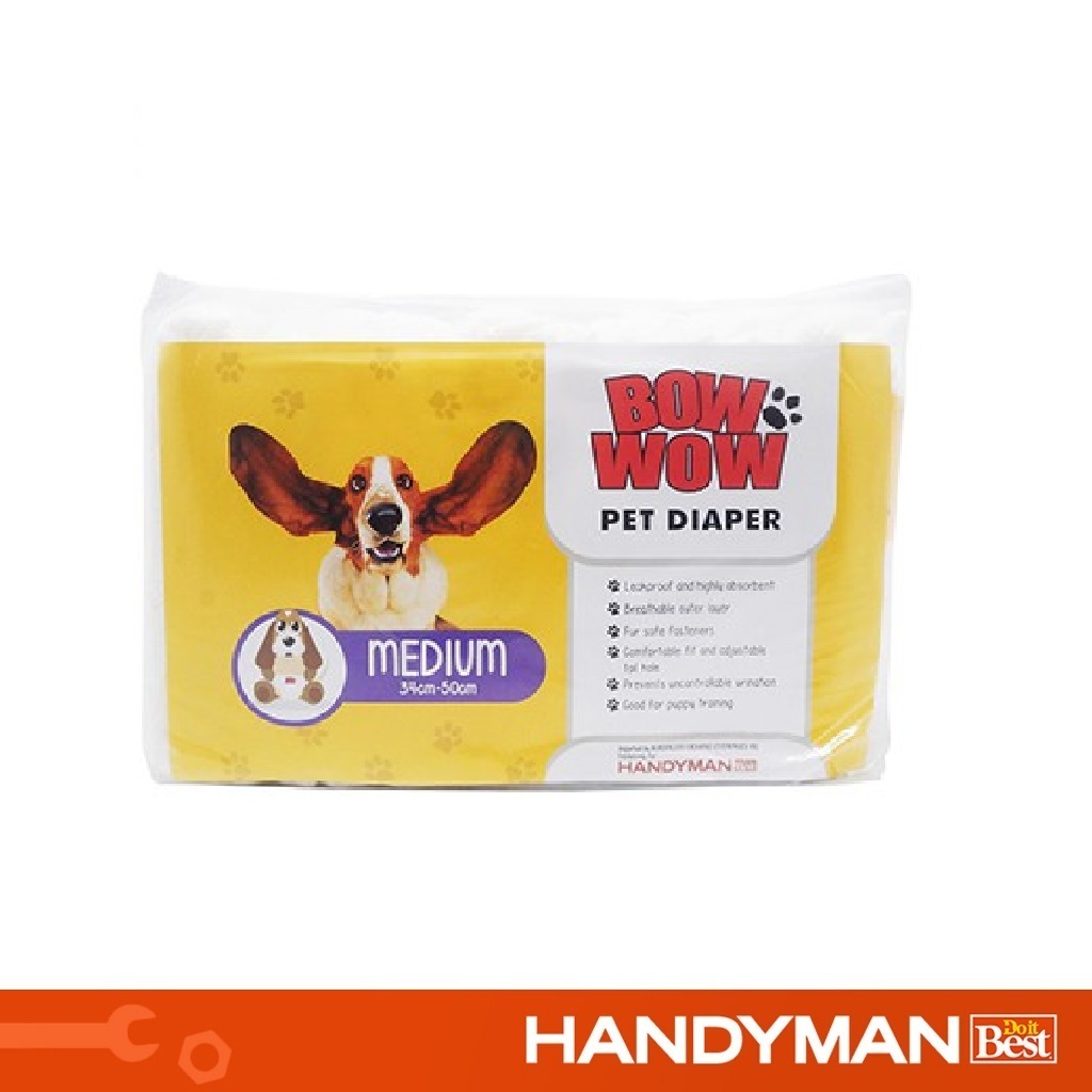 Bow Wow Pet Disposable Diapers 34-50cm 12’s, Medium | Shopee Philippines