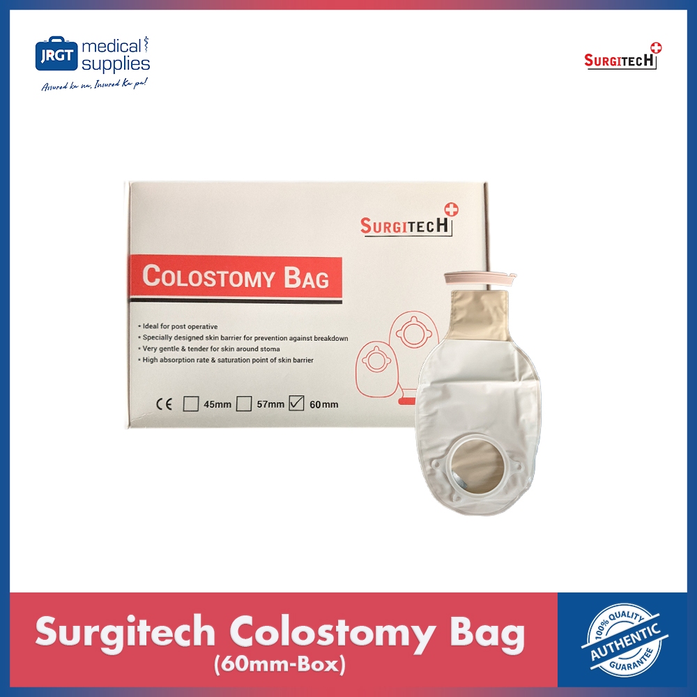Surgitech Disposable Colostomy Bag 60mm - Stomach Bag for Secure and ...