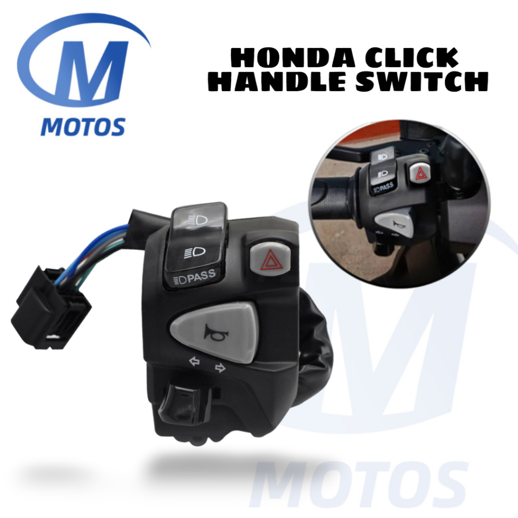 MOTOSPH MOTORCYCLE HONDA CLICK 125/150 HANDLE SWITCH LEFT WITH PASSING ...
