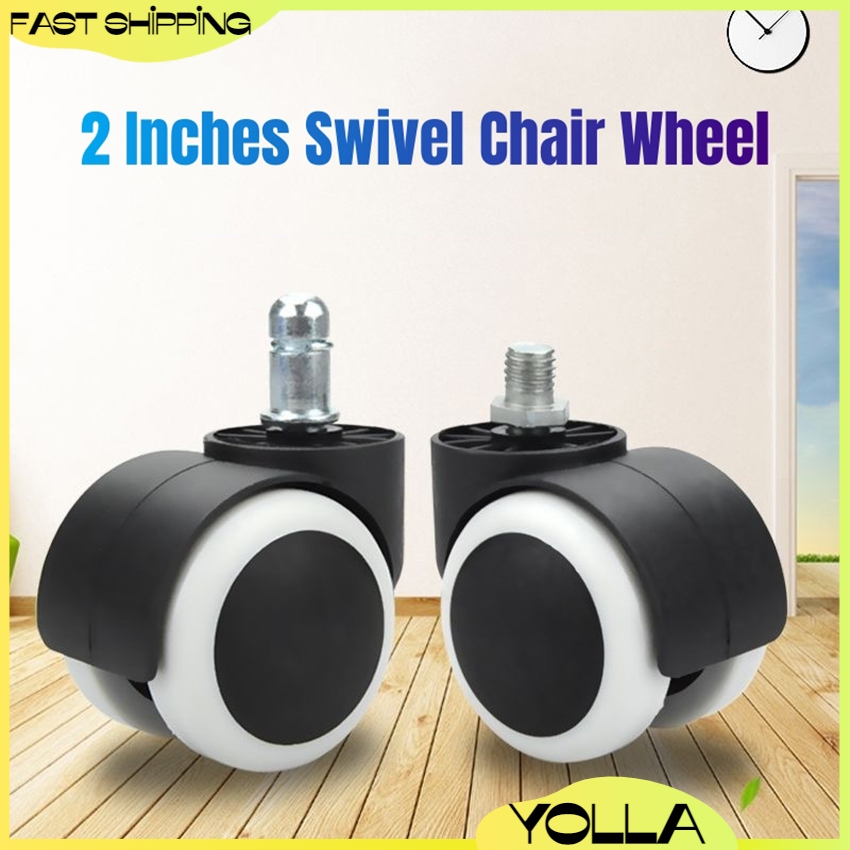 2 Inches Caster Wheel For Swivel Chair With Silent Rubber Office Chair ...