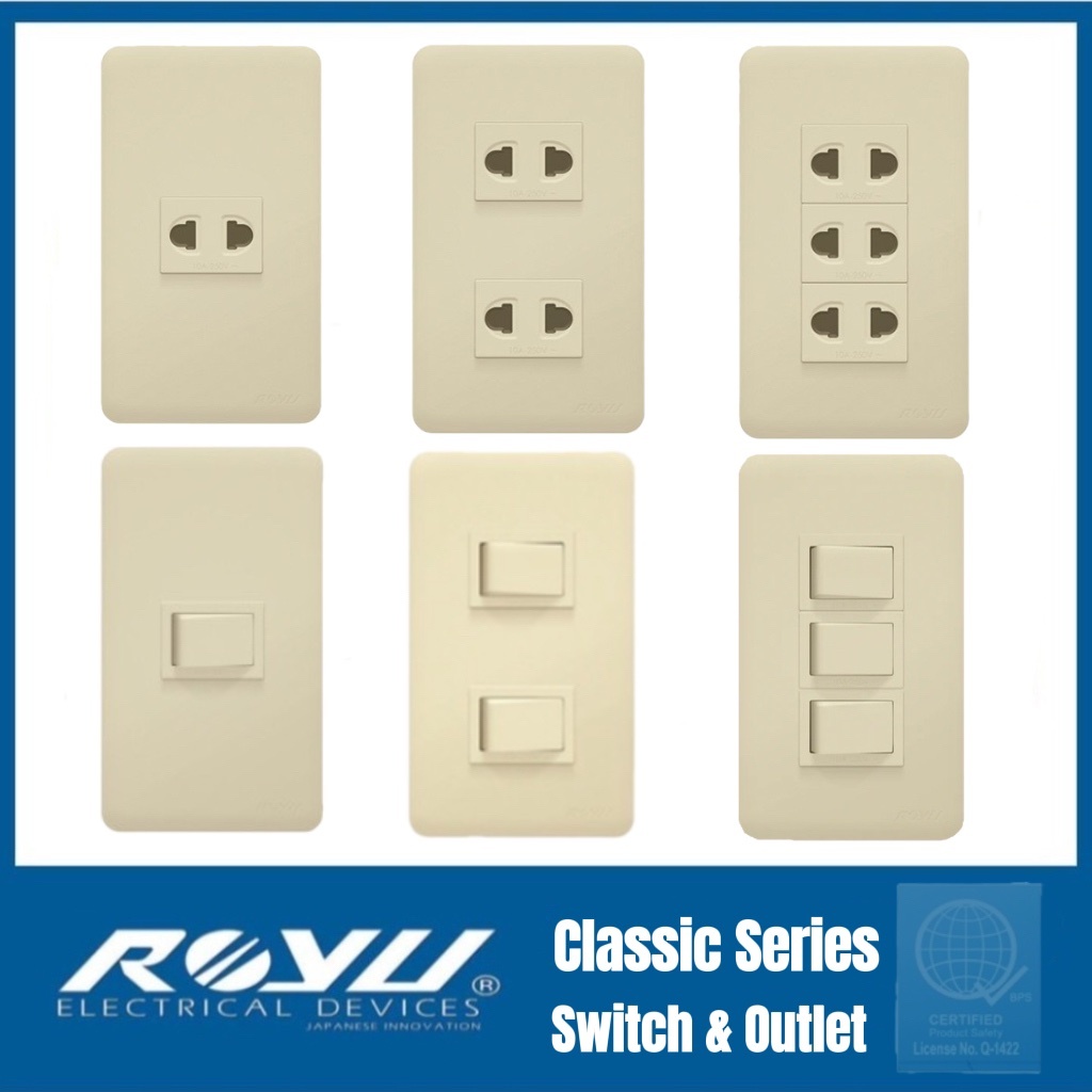 Royu Classic Series Switch & Outlet 1G,2G,3G | Shopee Philippines