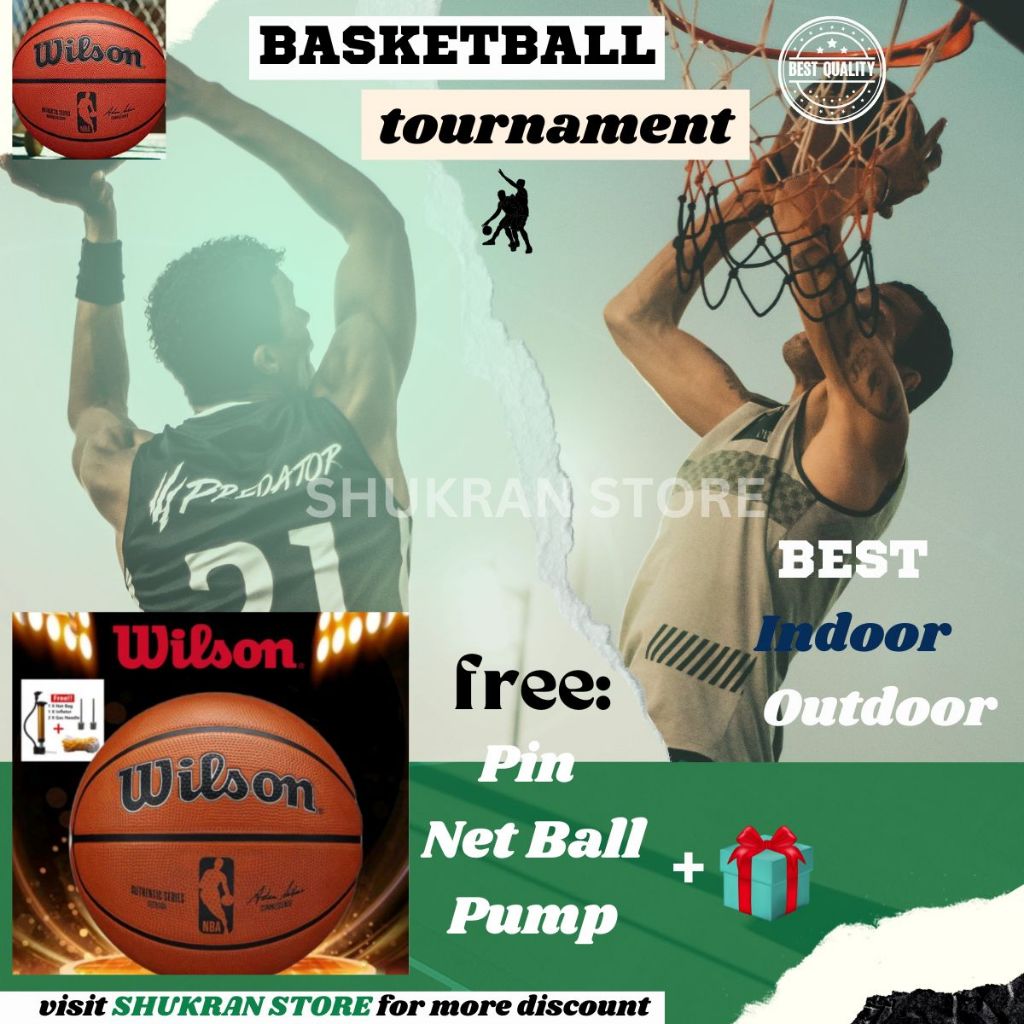 Wilson NBA Indoor Basketball Size 7 Basketball ball Outdoor Training ...