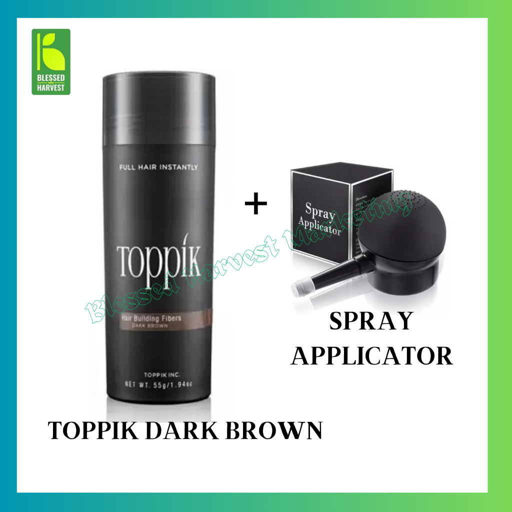Toppik Hair Fiber & Toppik Spray Applicator SET Hair Loss Concealer ...