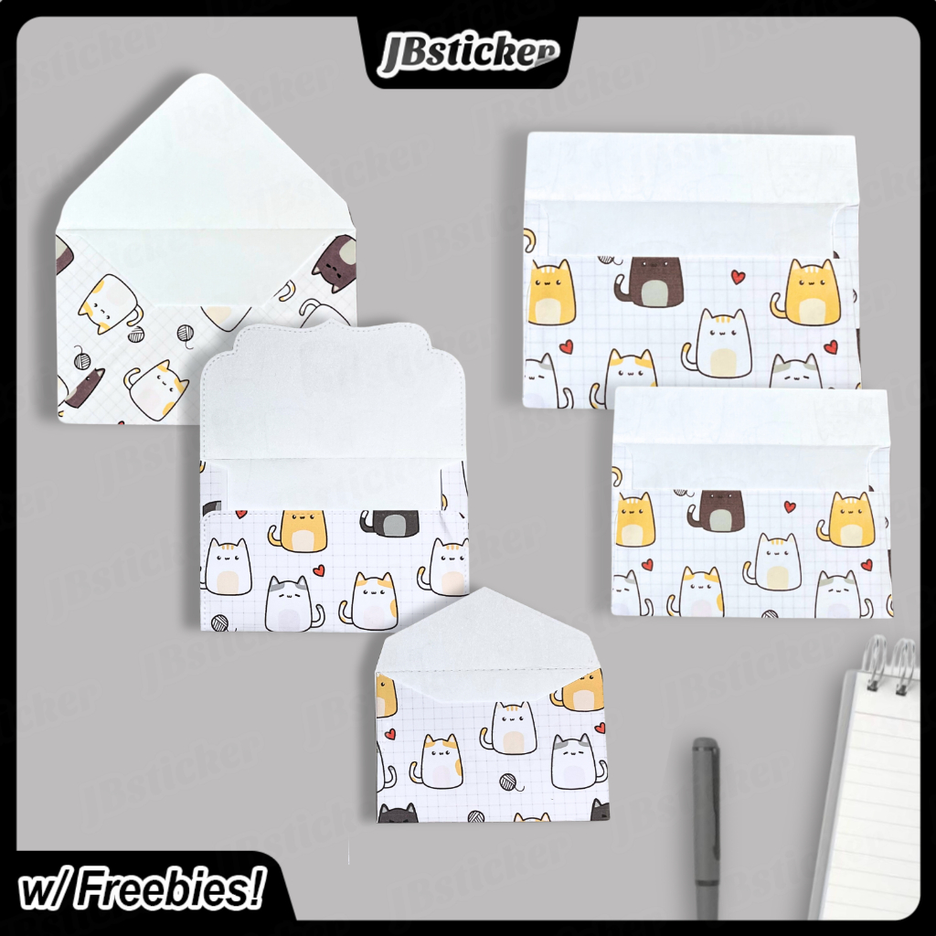 5pcs Cat Envelopes, Toploader Envelope, Card Envelope, Gift Envelope ...