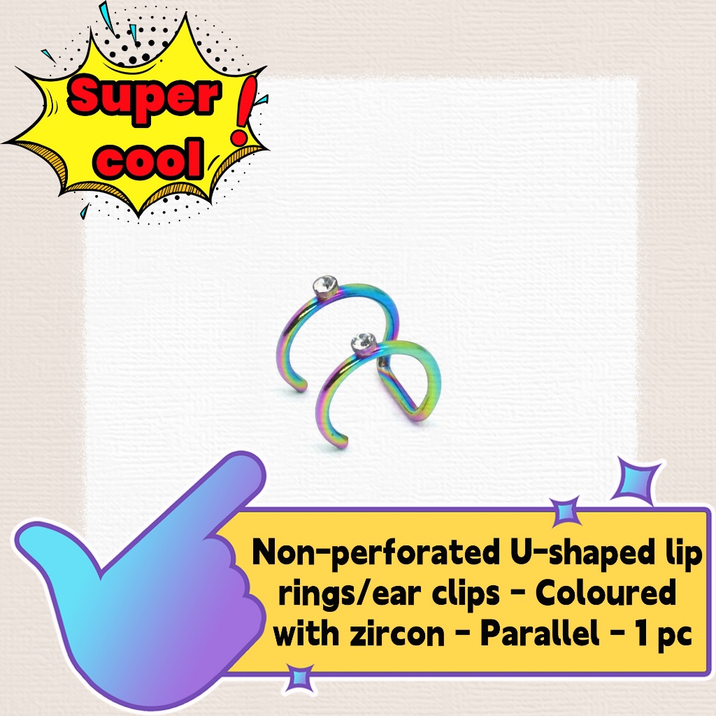 It's cool! Lip Medical Ring Nose Fake Titanium Steel Ring Piercing ...