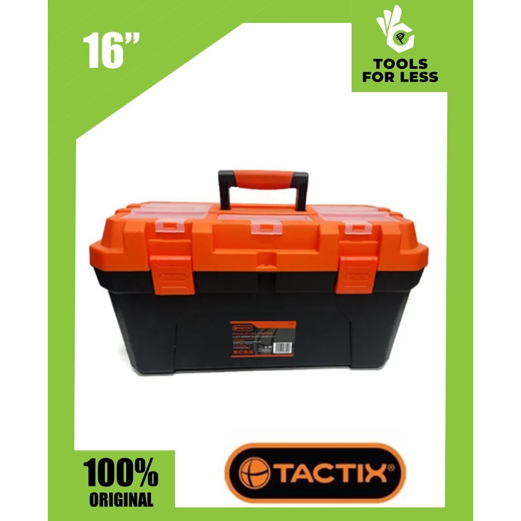 Tactix Plastic Latch 16 inches Plastic Tool Box | Shopee Philippines