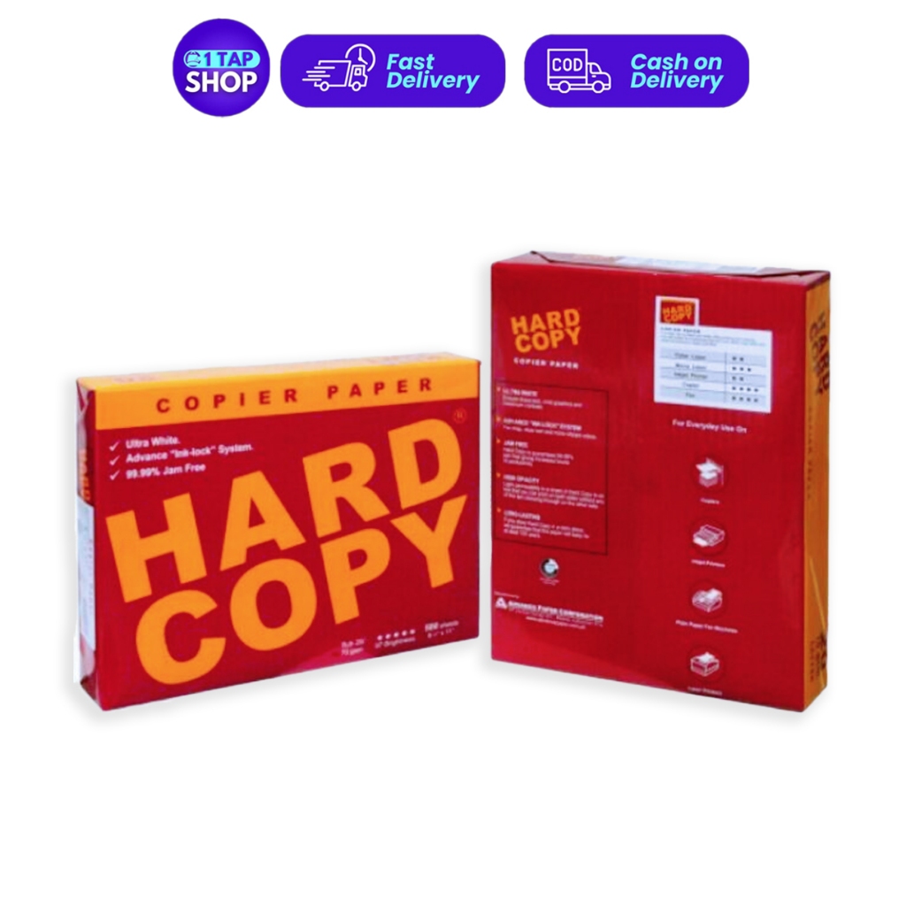 1Tap 1 Ream 500 Sheets Hard Copy Short Long A4 Bond Paper Office Copy ...