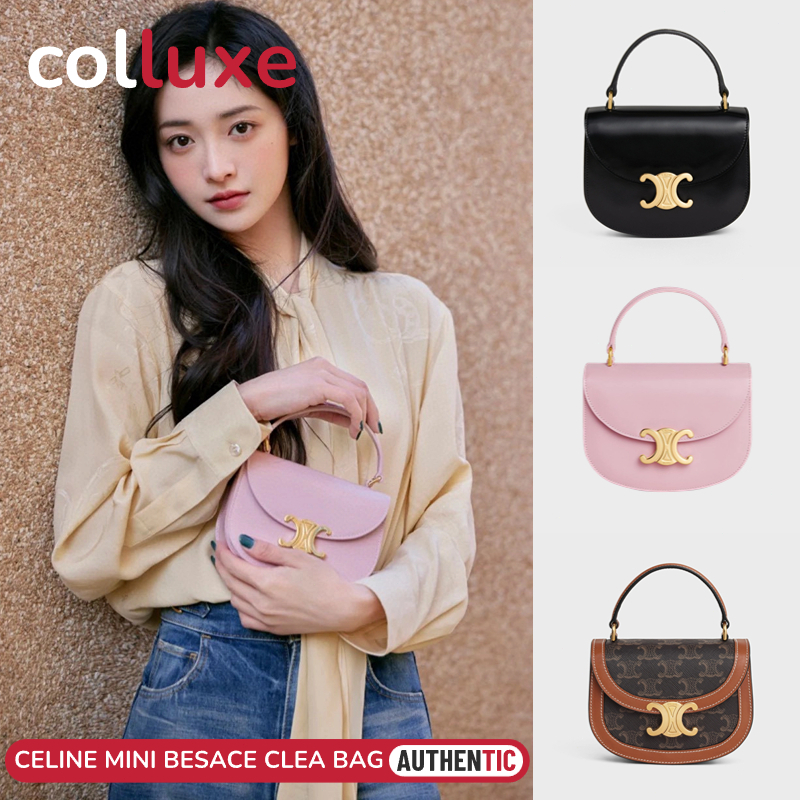 CELINE MINI BESACE CLEA IN SHINY CALFSKIN TOTE BAG TRIOMPHE women's ...