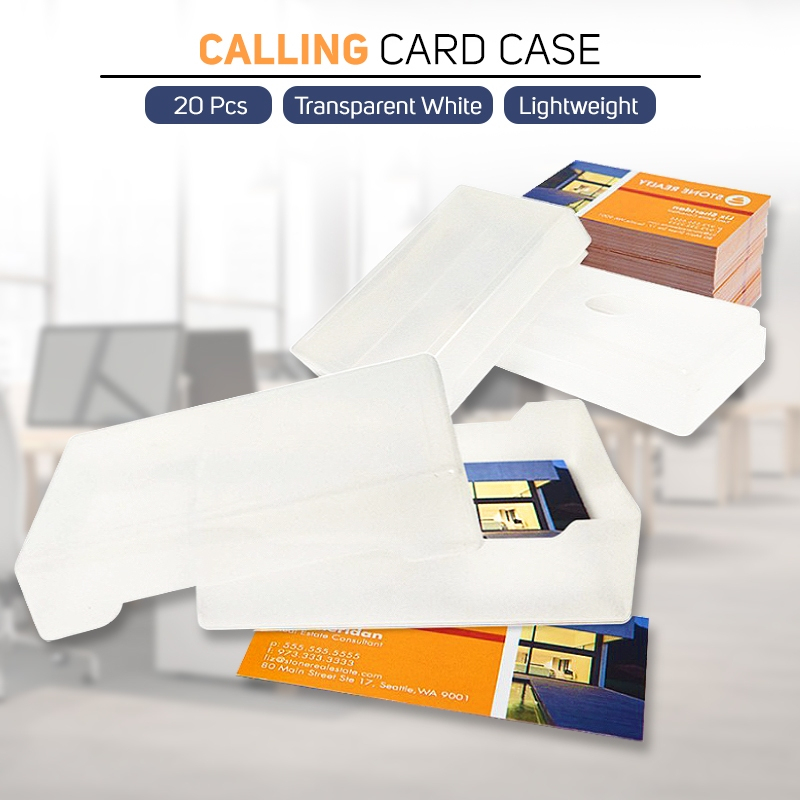 Calling Card Box Case Cardstock Holder 10-50pcs Stationary School ...