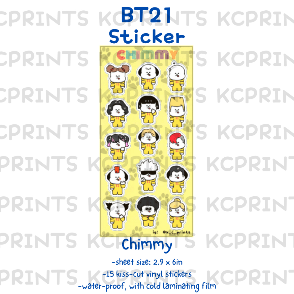 Baby BT21 Sticker Set 12 pcs. 1.5 inches Deco Journal Cute BTS Koya RJ ...